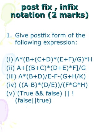 Conversion of Infix To Postfix Expressions | PPT