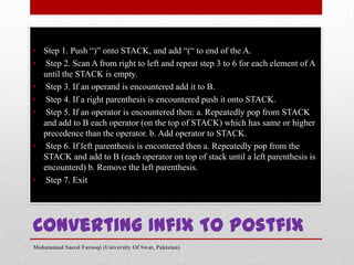 Infix to postfix | PPT