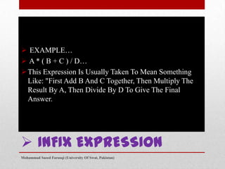 Infix to postfix | PPT