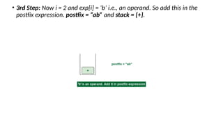 conversion of Infix to Postfix conversion using stack | PPTX