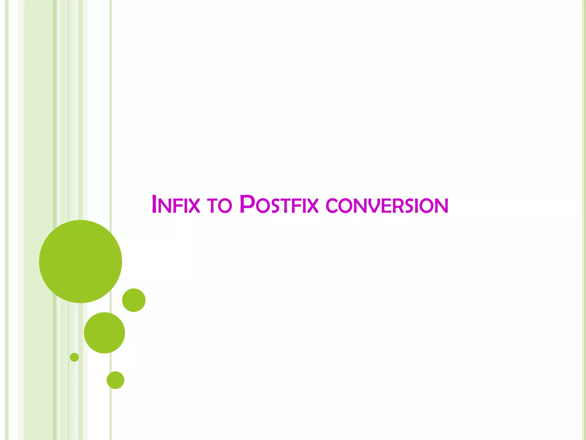 Infix to postfix conversion | PPTX