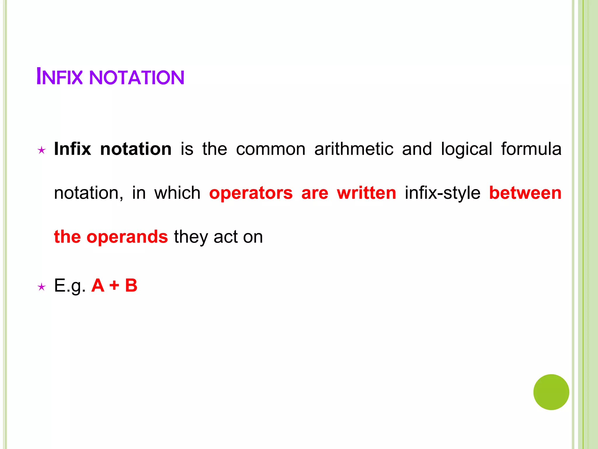Infix to postfix conversion | PPTX