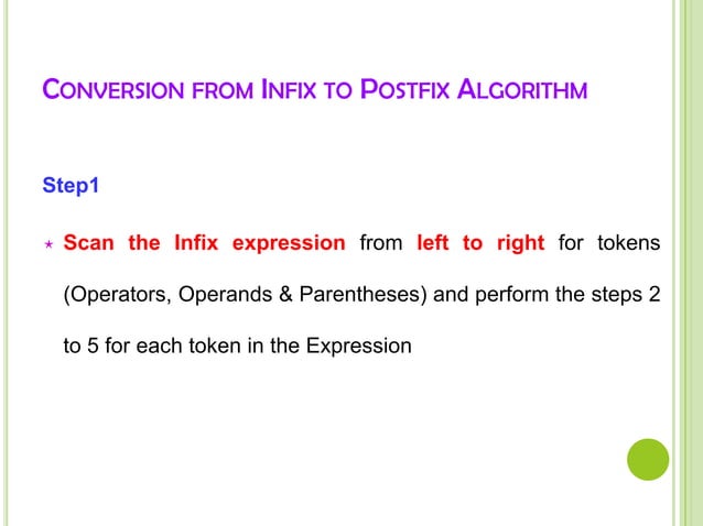 Infix to postfix conversion | PPTX