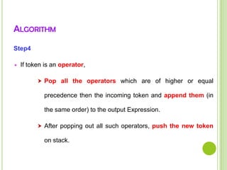 Infix to postfix conversion | PPTX