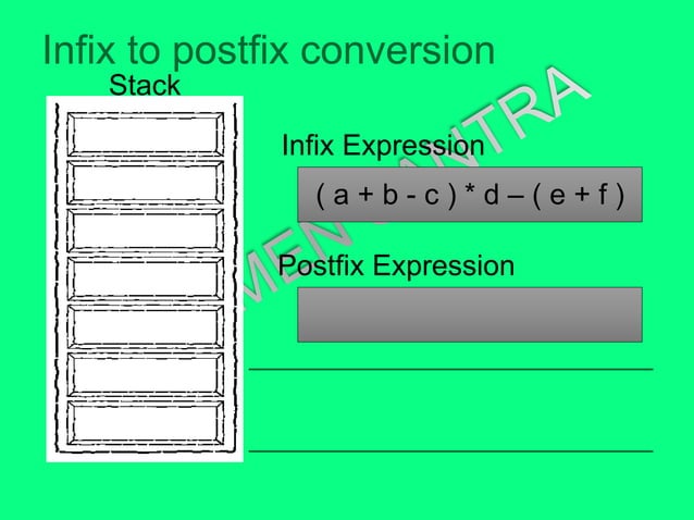 Infix to Postfix Conversion Using Stack Infix to Postfix Conversion Using Stack