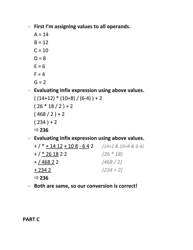 Infix To Prefix Conversion Evaluation Code Pdf 8253