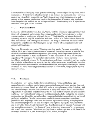 INFJ MYERS BRIGGS PERSONALITY TEST RESULTS & A lot more | PDF ...