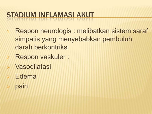 Inflamasi akut | PPT