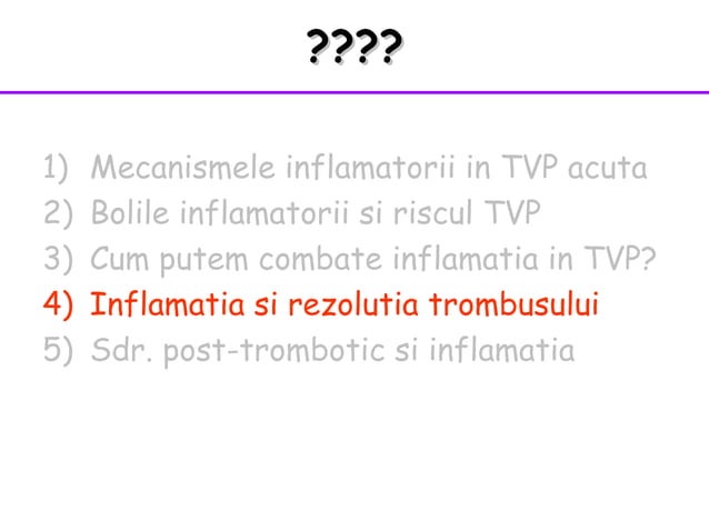 Inflamatia in TVP | PPT