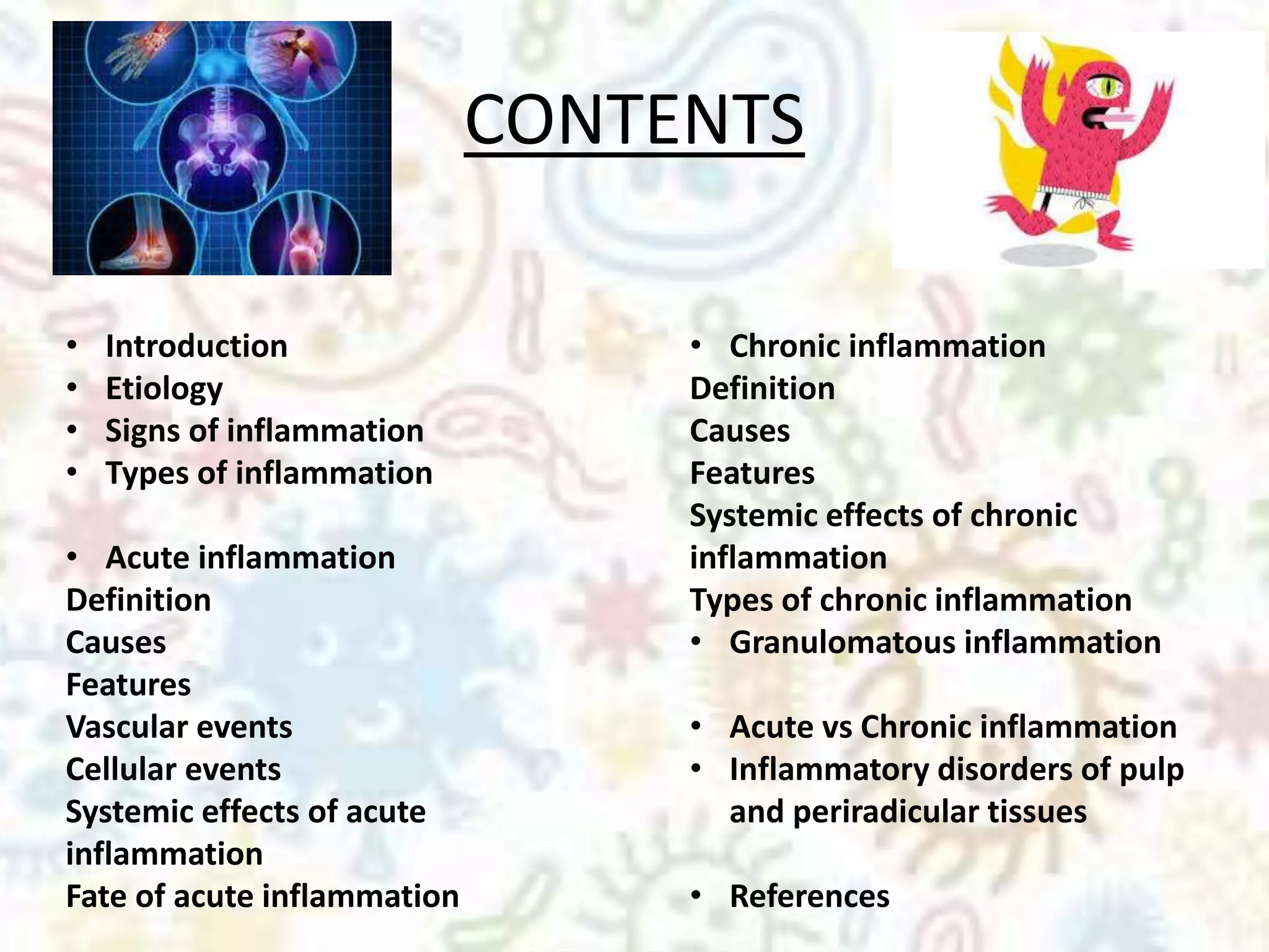 Inflammation- General Pathology seminar PG 1st year | PPTX