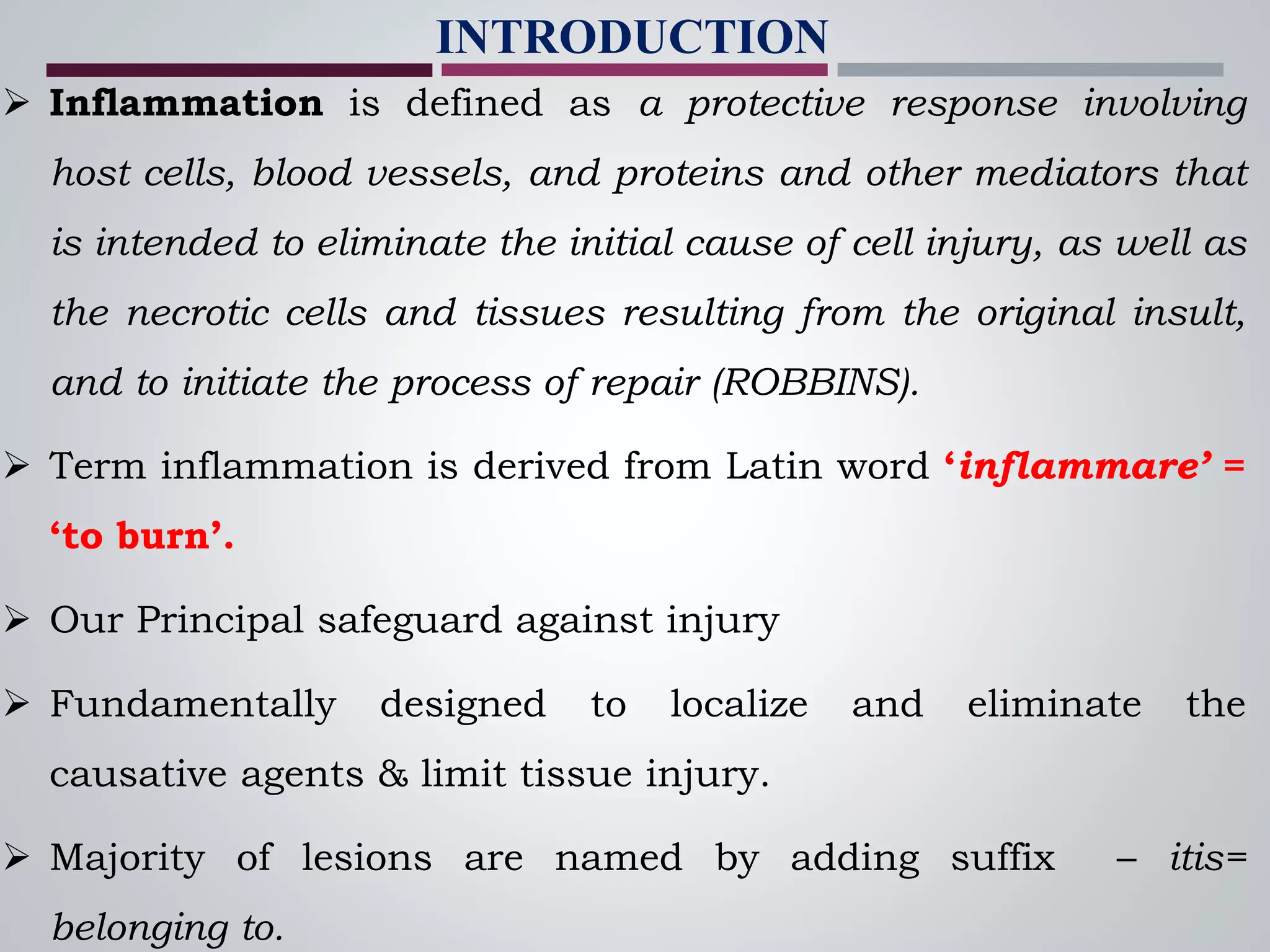 Inflammation.... | PPTX