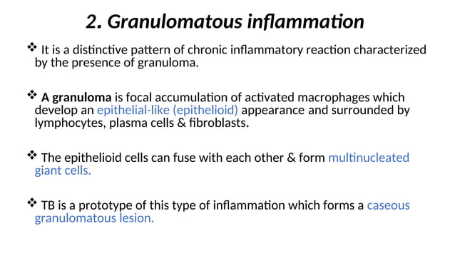 Inflammation is a basic pathological topic | PPT