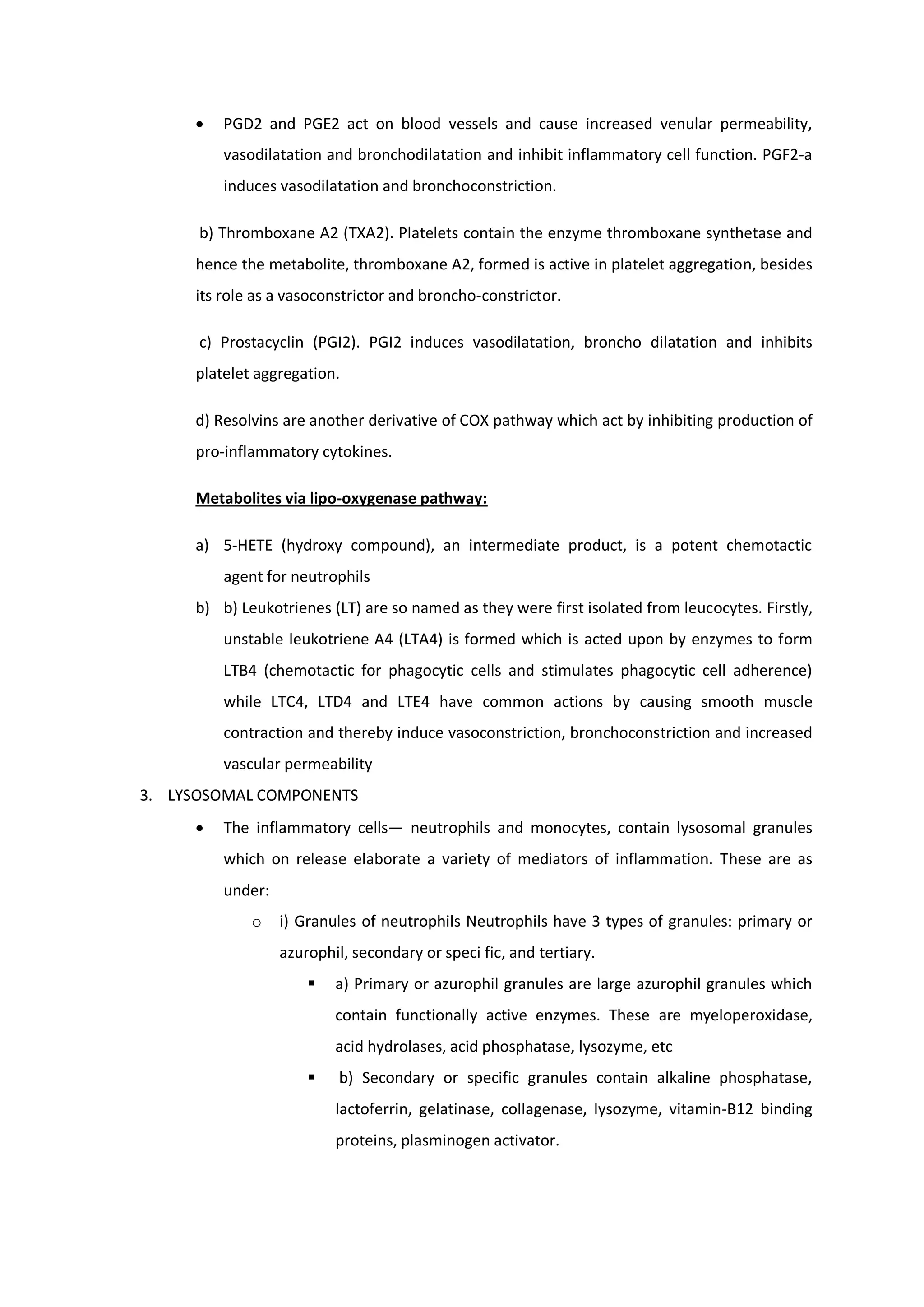 Inflammation notes Pathophysiology | PDF
