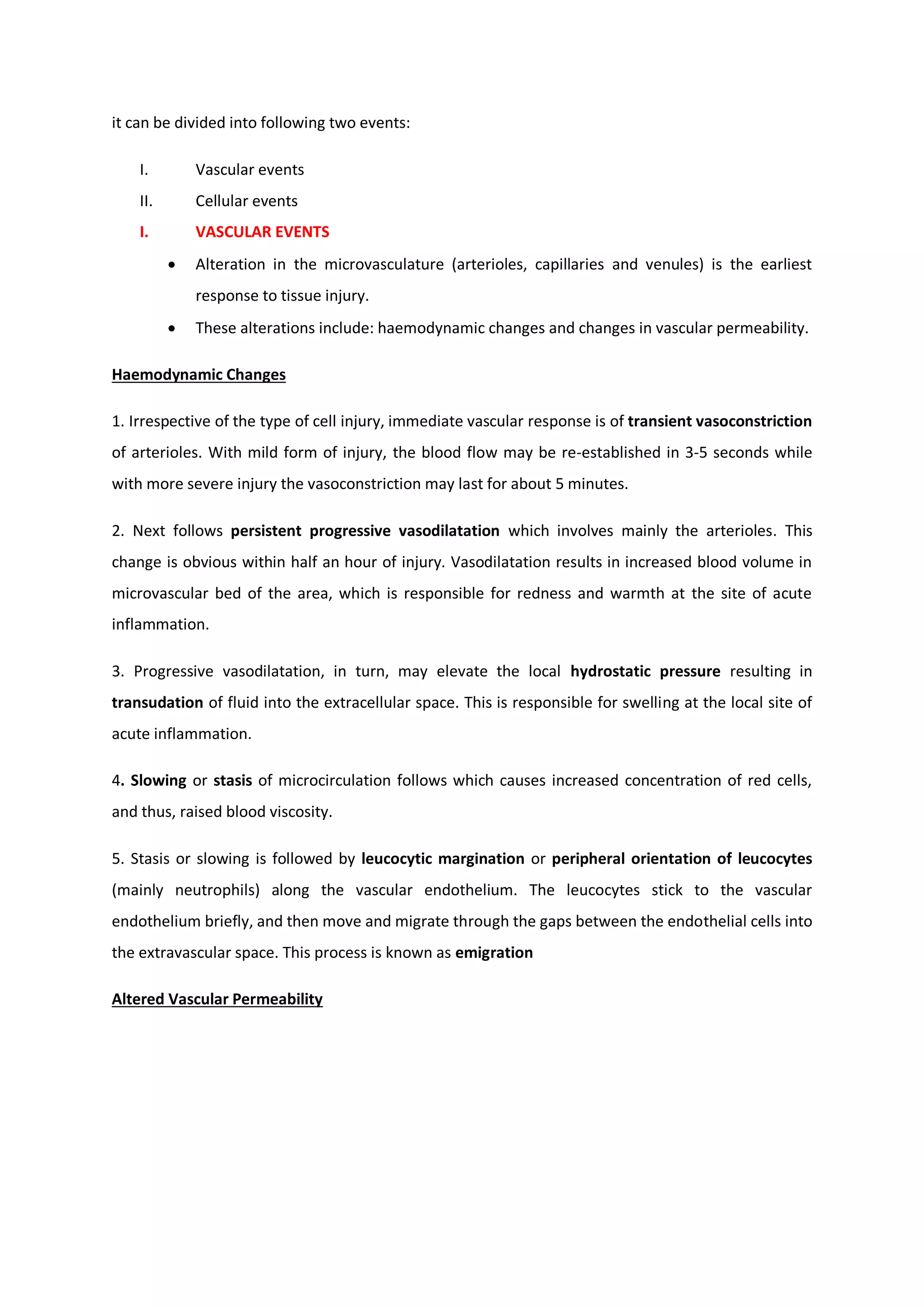 Inflammation notes Pathophysiology | PDF