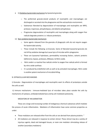 Inflammation notes Pathophysiology | PDF