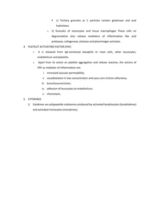 Inflammation notes Pathophysiology | PDF