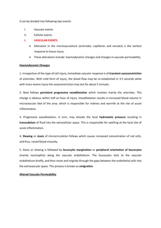 Inflammation notes Pathophysiology | PDF