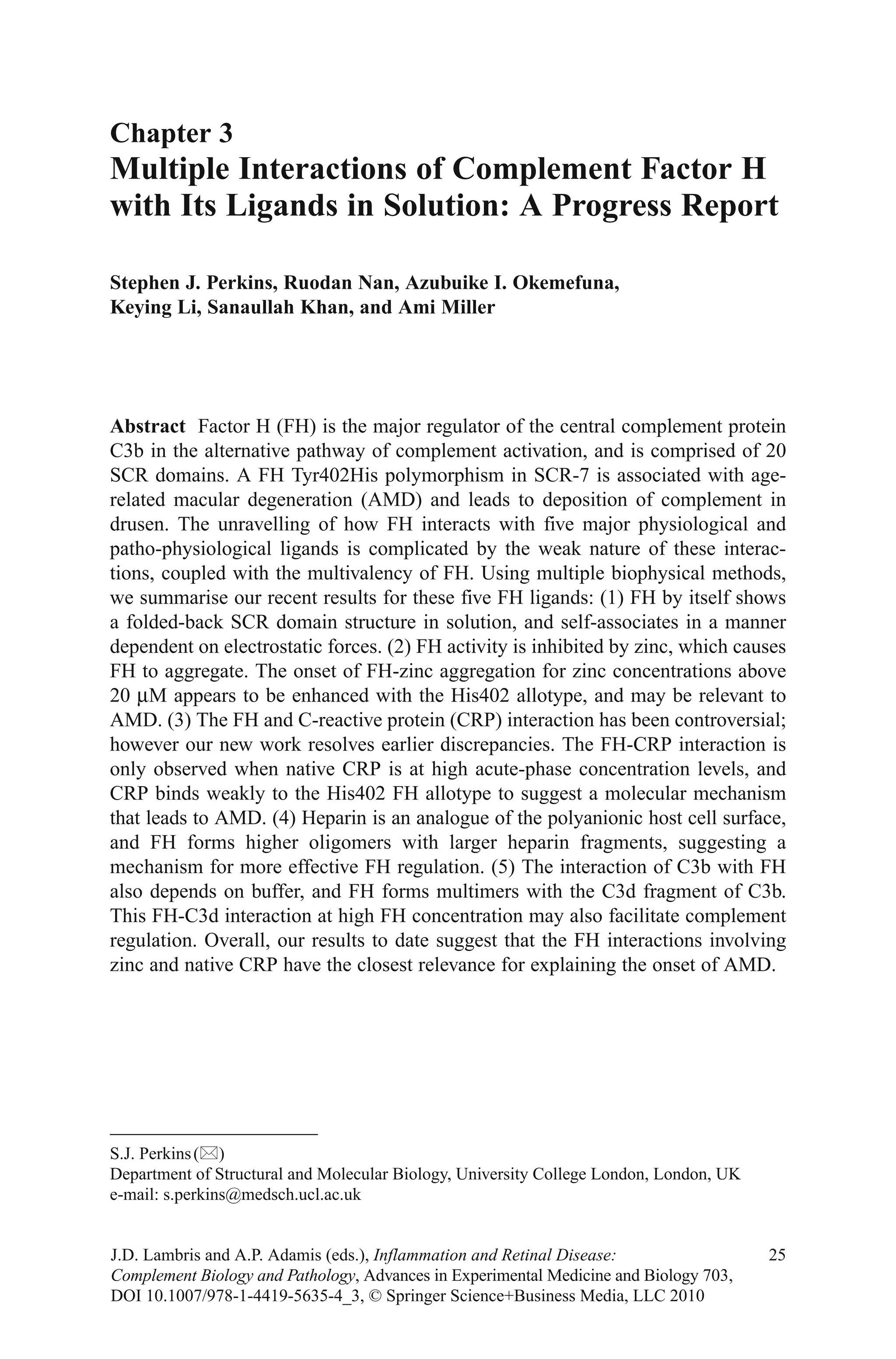 Inflammation and Retinal Disease Complement Biology and Pathology.pdf