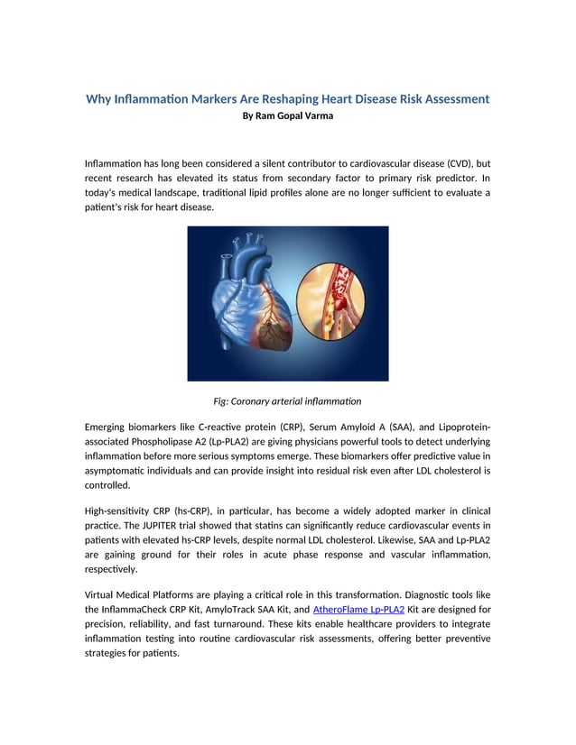 Why Inflammation Markers Are Reshaping Heart Disease Risk Assessment | DOCX