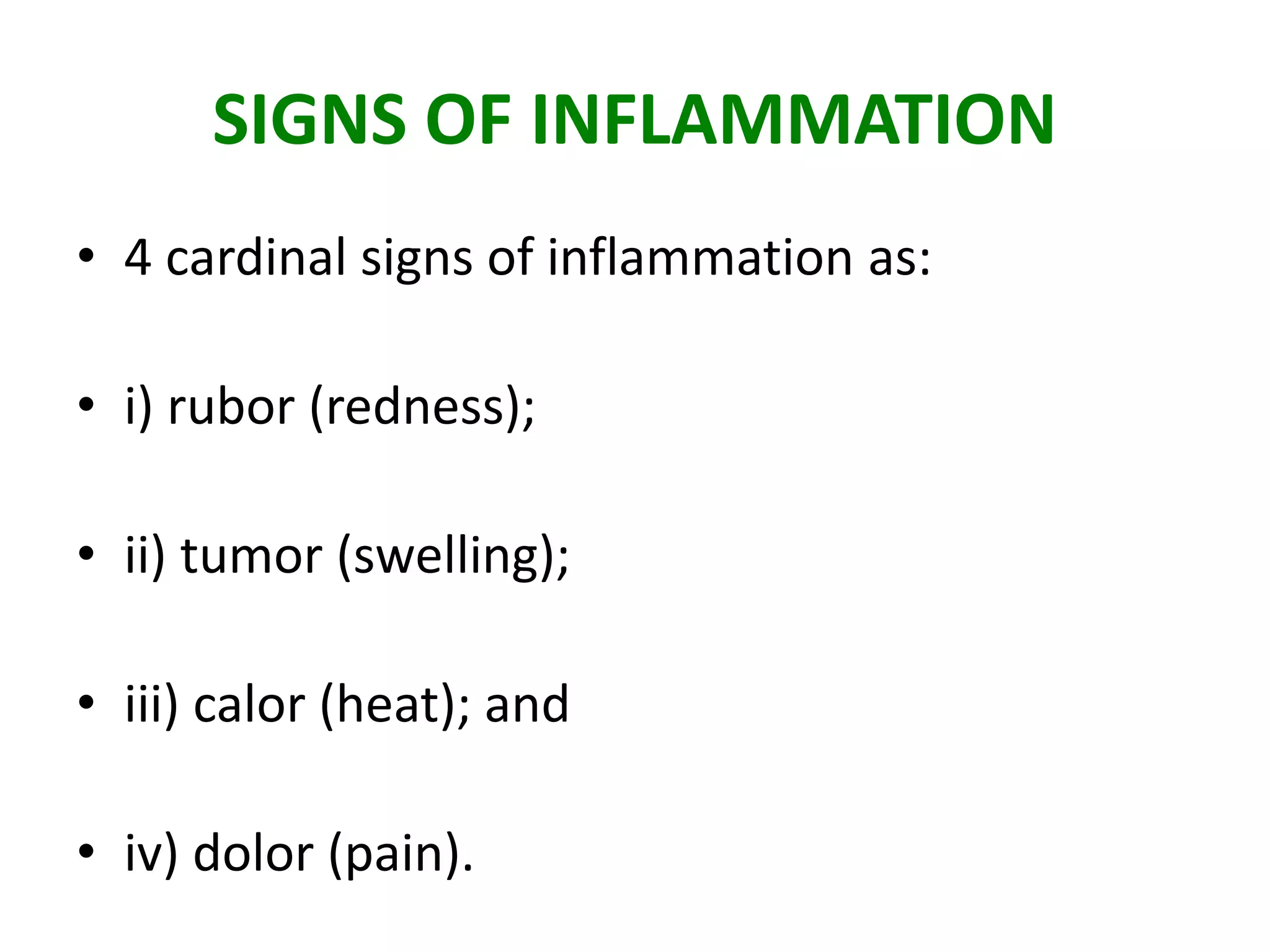 INFLAMMATION AND INJURY - Lecture 1 | PPTX
