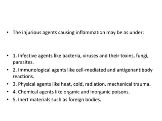 INFLAMMATION AND INJURY - Lecture 1 | PPTX