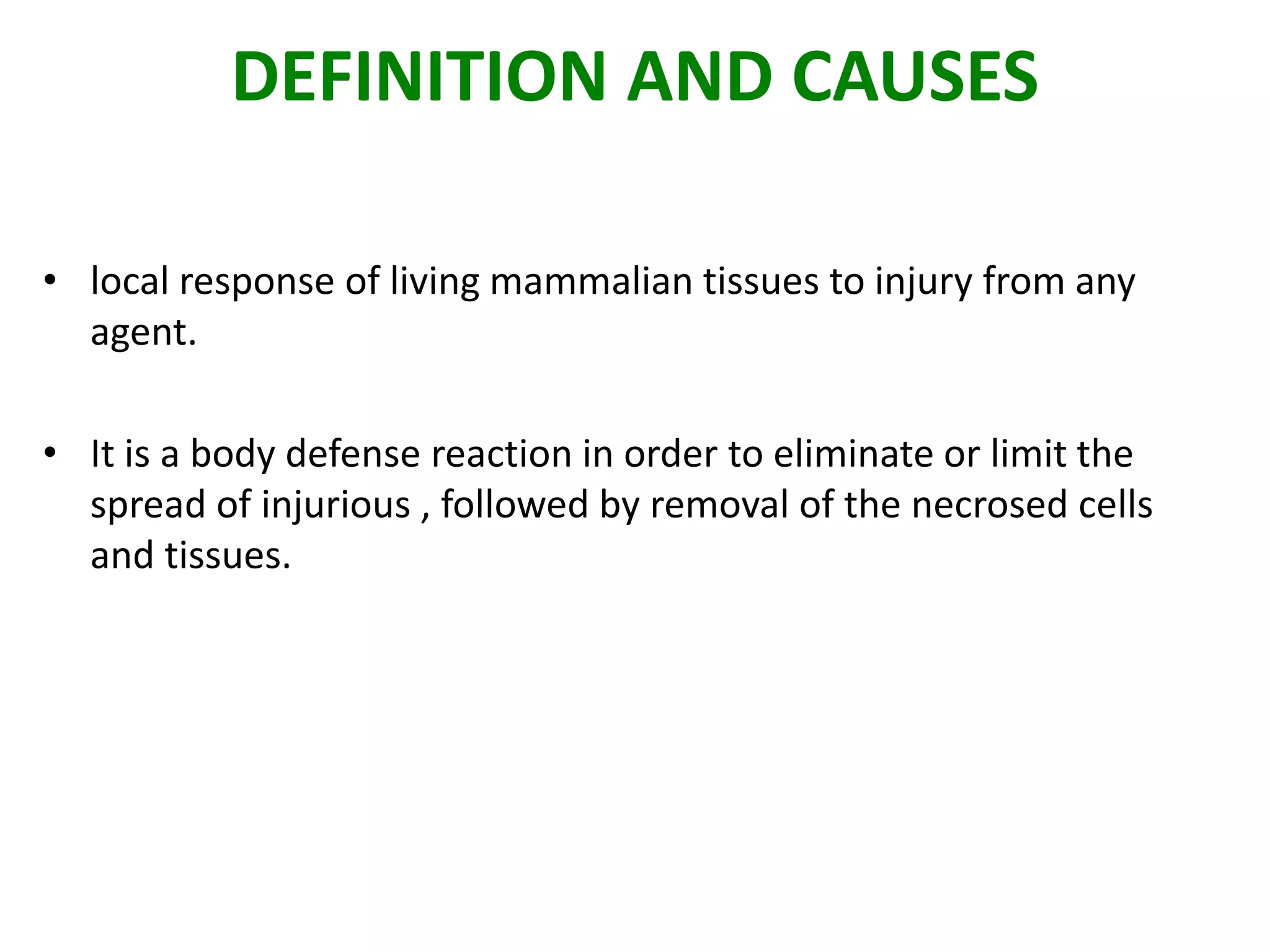 INFLAMMATION AND INJURY - Lecture 2 | PPTX