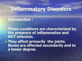 Inflammatory & Degenerate Bone And Joint Diseases | PPT