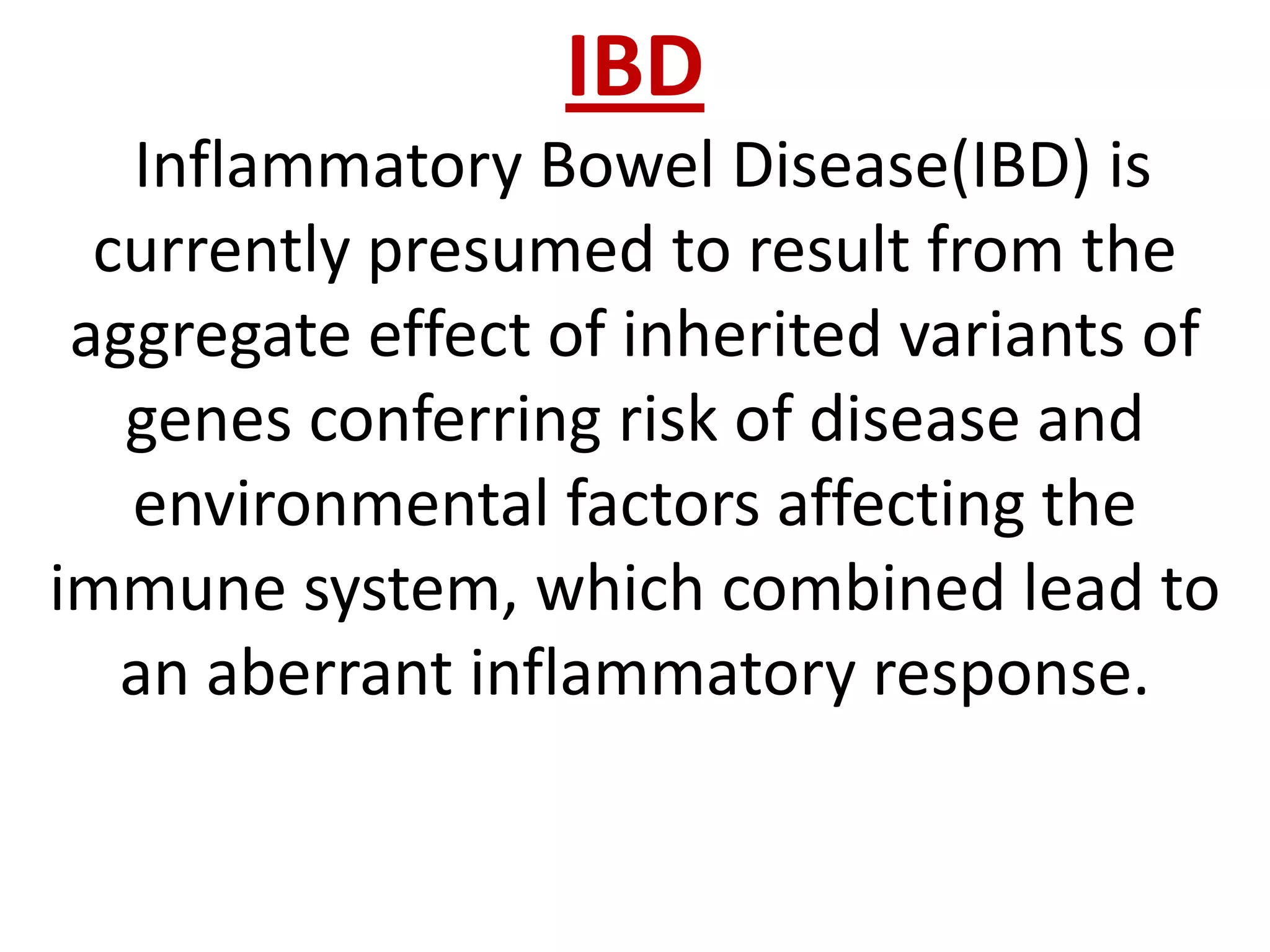 Inflammatory bowel disease (IBD) | PPTX