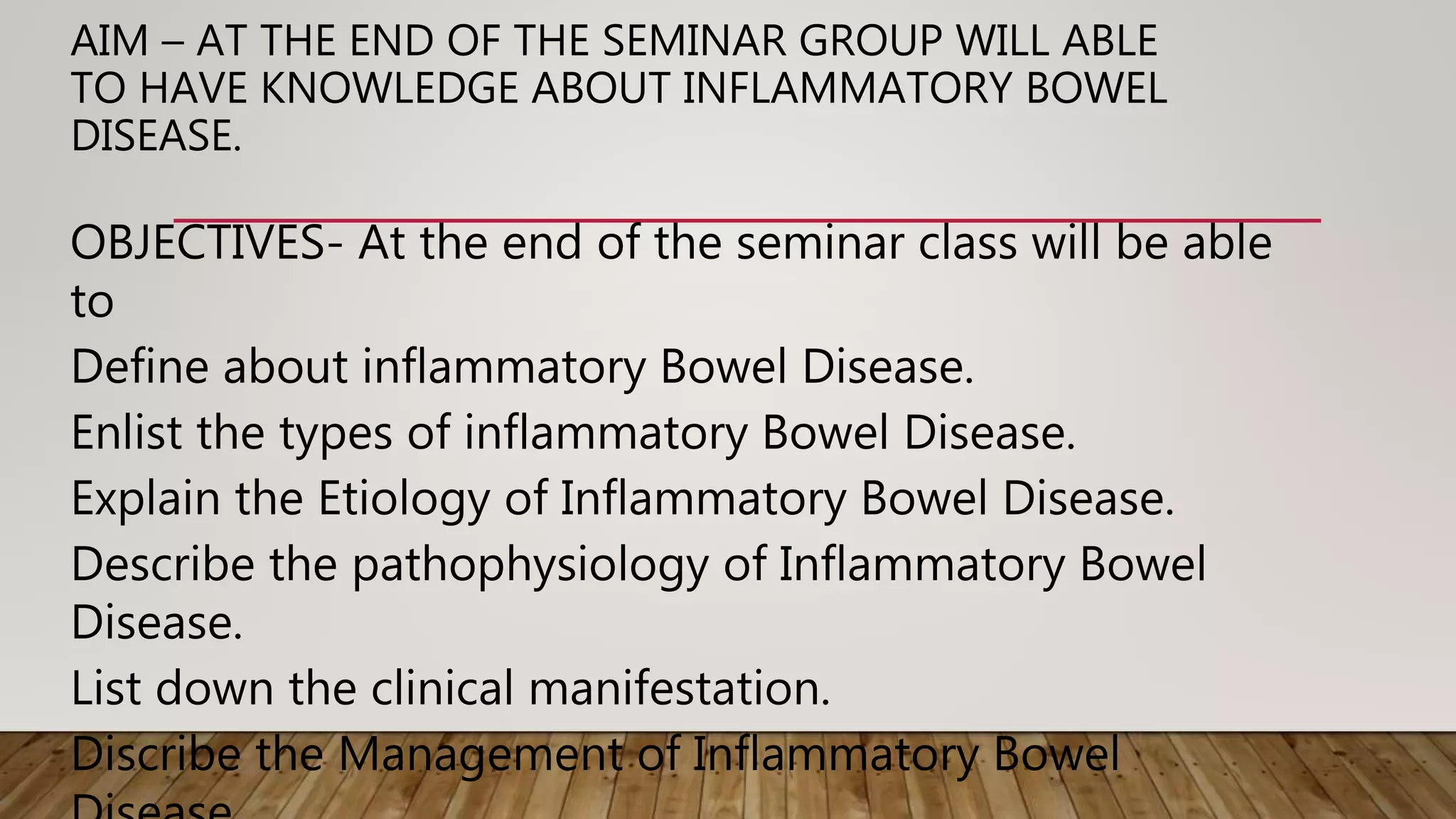 Inflammatory bowel disease | PPT