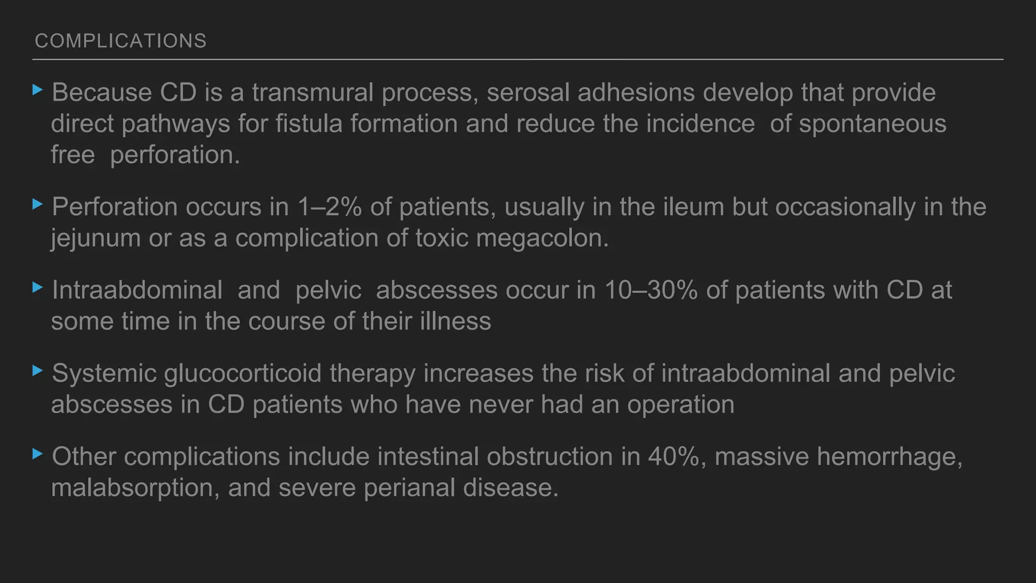 Inflammatory bowel disease - clinical features, diagnosis and ...