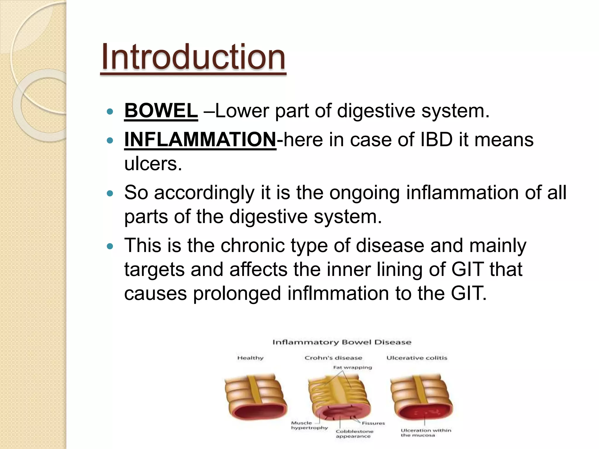 Pathophysiology of INFLAMMATORY BOWEL DISEASE | PPTX
