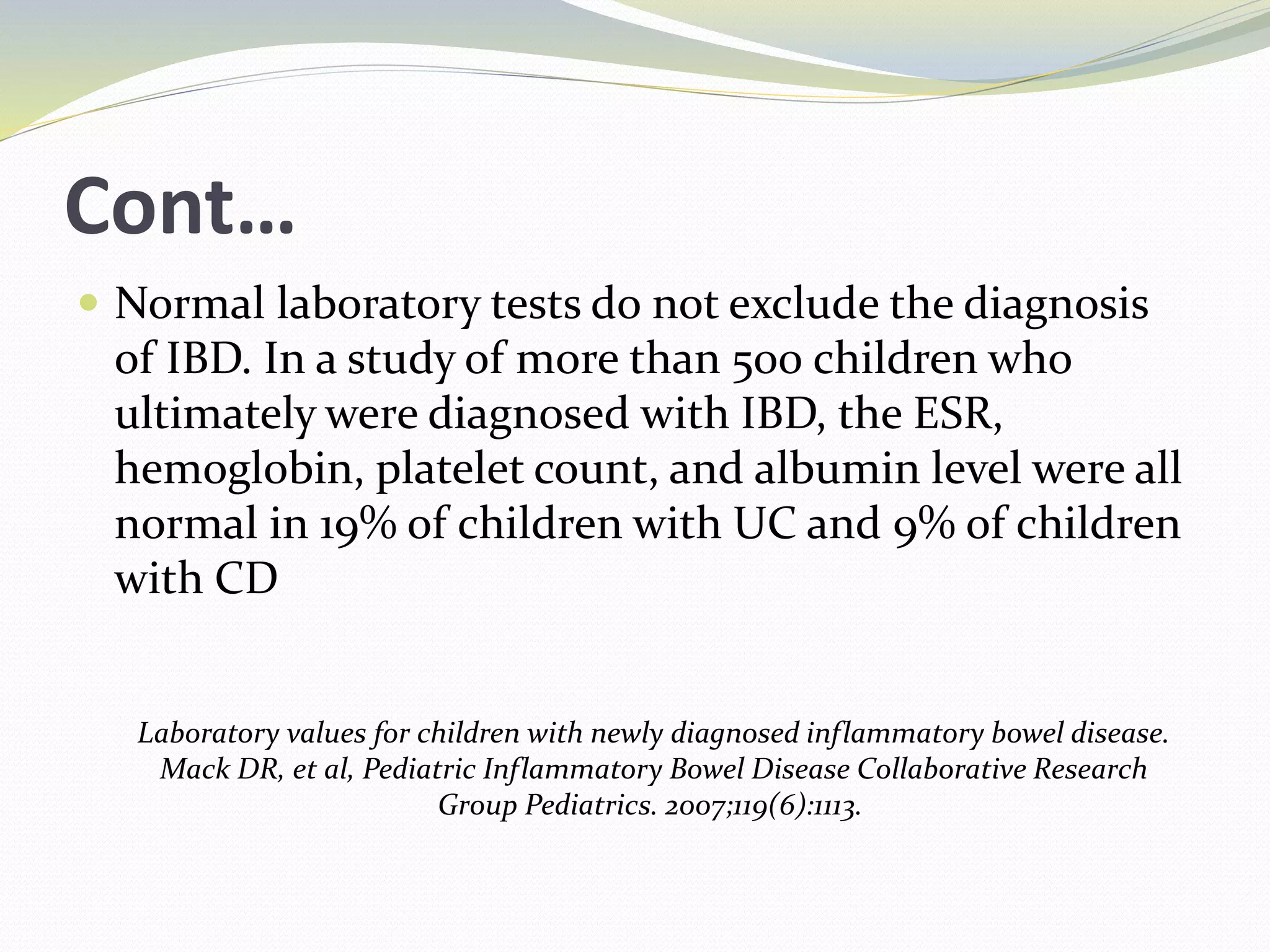 Inflammatory bowel disease (ibd) in children | PPTX