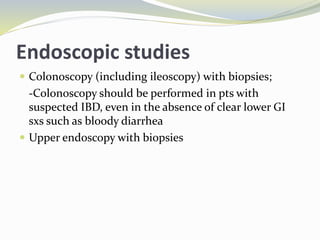 Inflammatory bowel disease (ibd) in children | PPTX