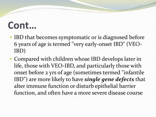 Inflammatory bowel disease (ibd) in children | PPTX