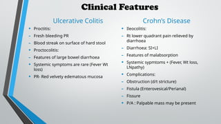 INFLAMMATORY BOWEL DISEASE Crohns and ulcerative coliits | PPTX