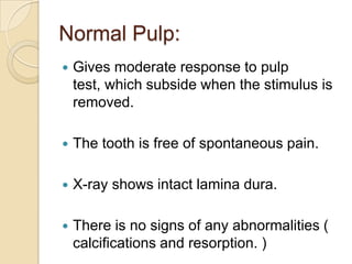Inflammatory conditions of the pulp | PPTX