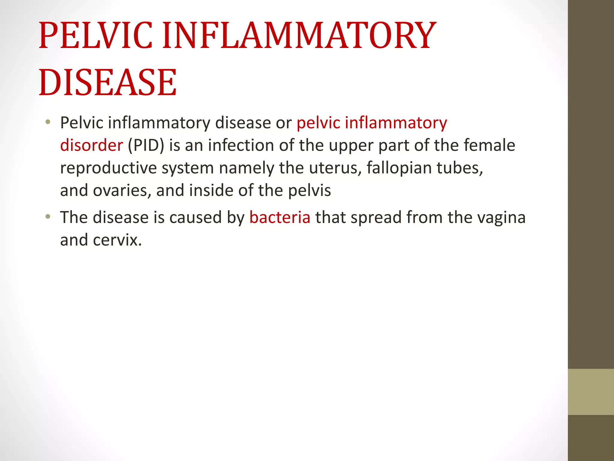 Inflammatory diseases of female pelvic organs | PPTX