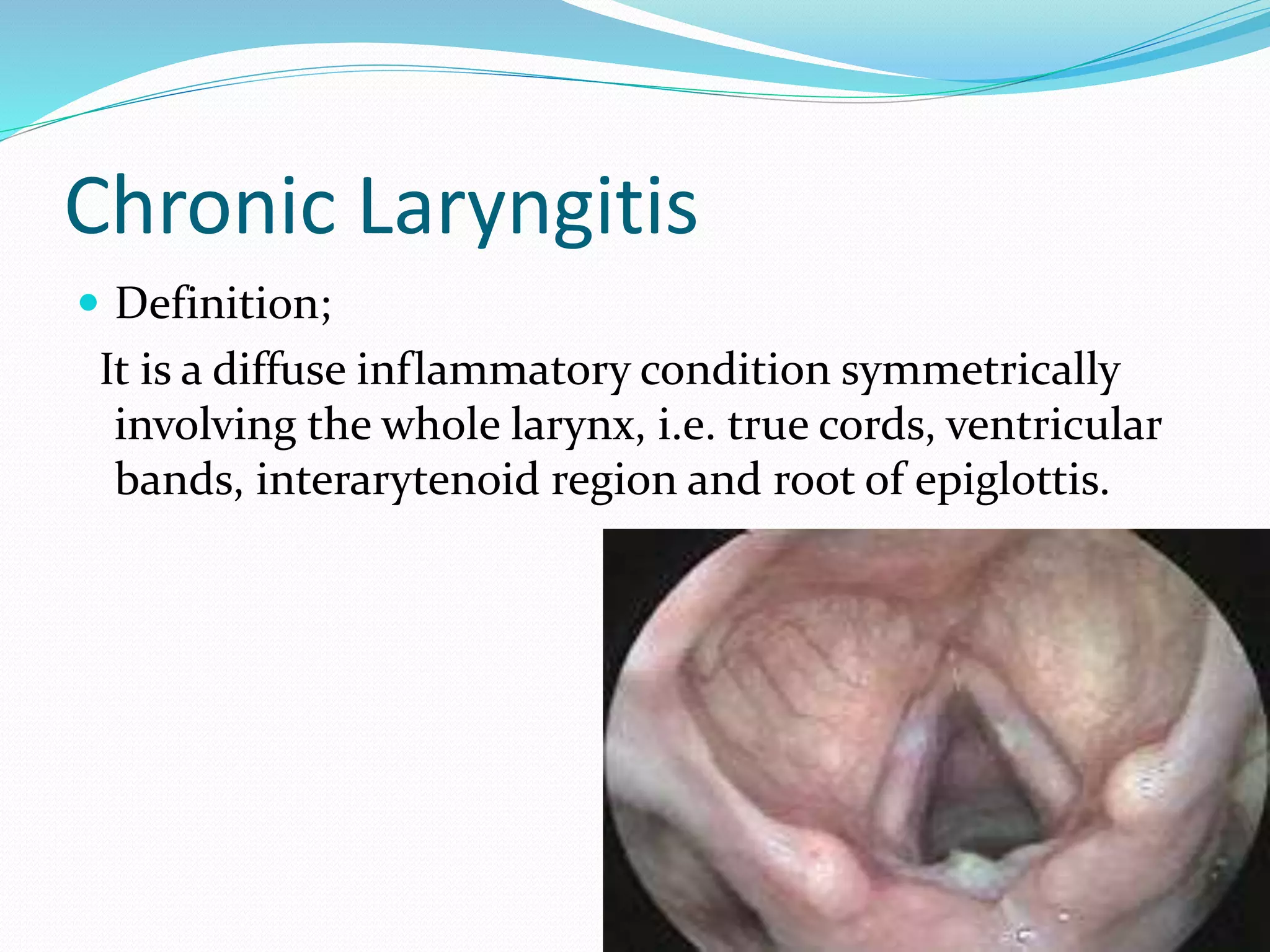 Inflammatory disorders of larynx [autosaved] | PPTX
