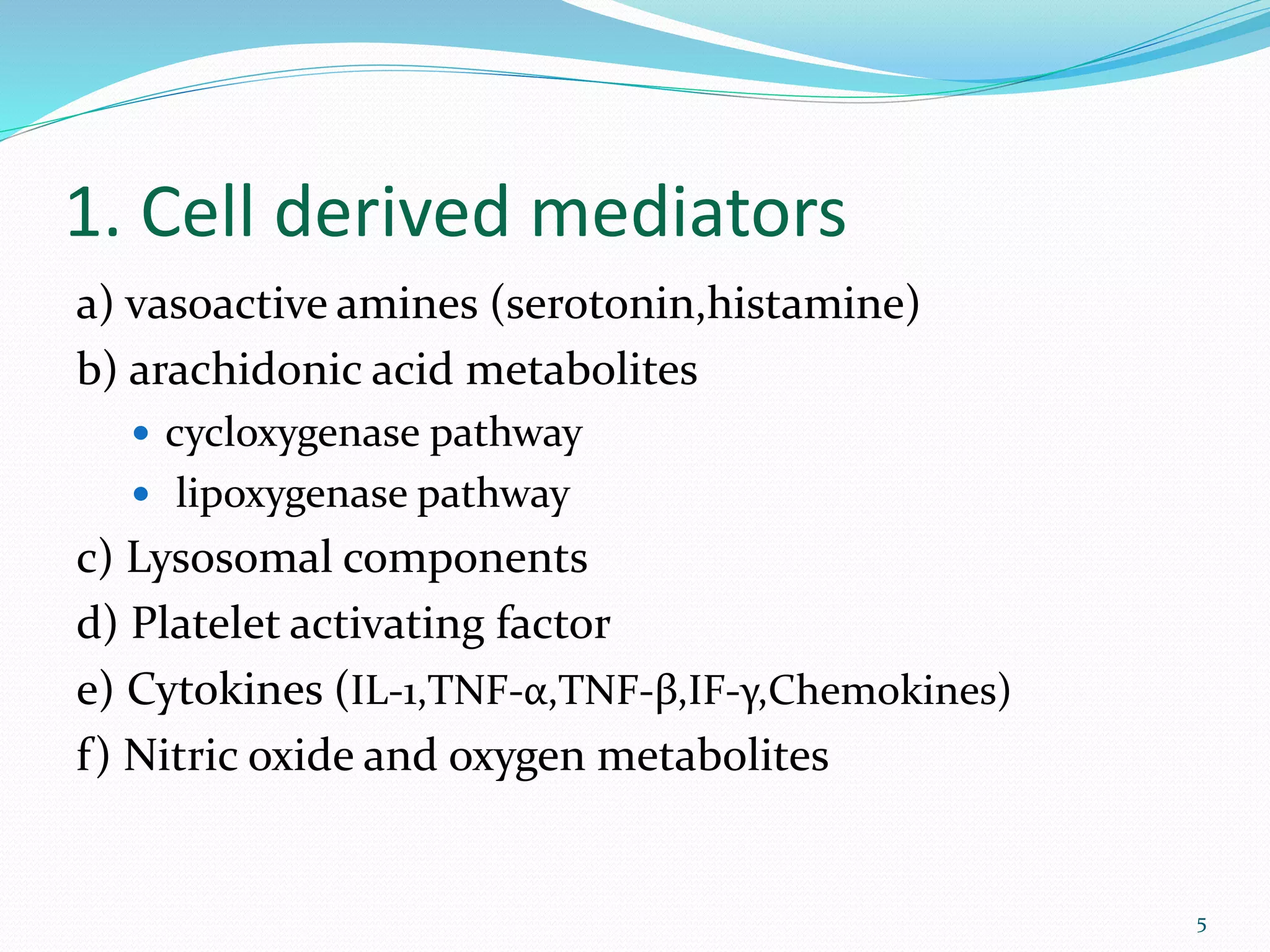 Inflammatory mediators | PPTX