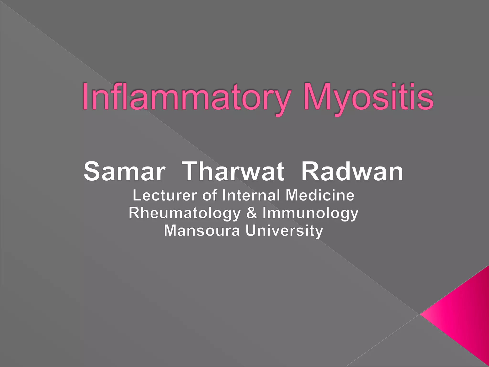 Inflammatory myositis | PPT