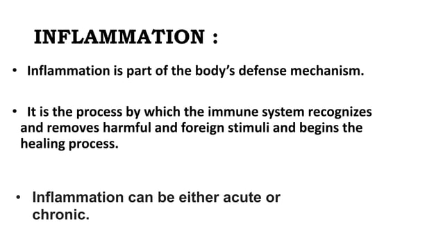 INFLAMMATORY RESPONSE IN HUMANS AND IT FUNCTION | PPT