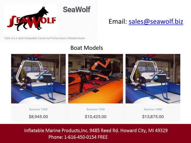 Inflatable boats sea wolf | PPTX