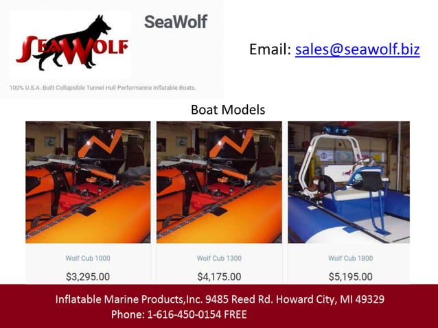 Inflatable boats sea wolf | PPTX