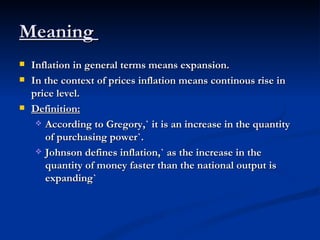 Inflation | PPT | Economy | Business and Finance