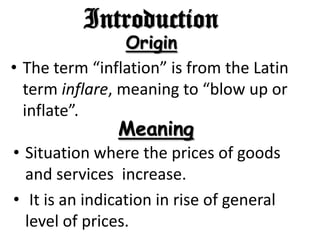 INFLATION | PPT | Free Download