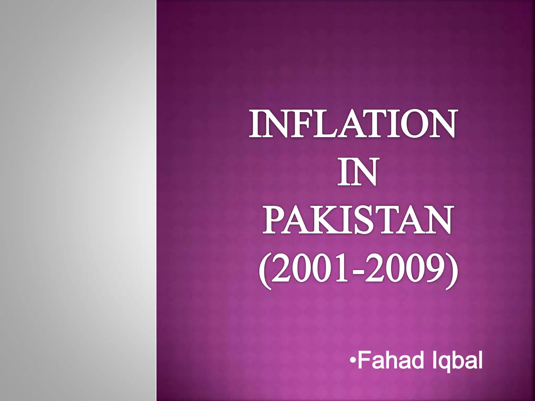 Inflation in Pakistan | PPT