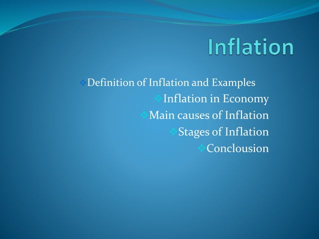 Inflation | PPT