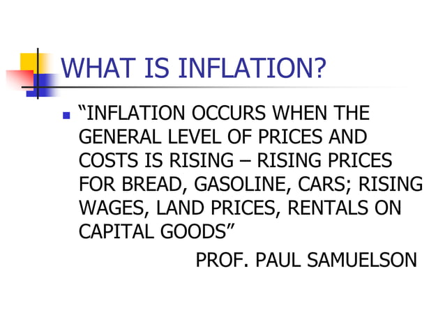 INFLATION.ppt | Free Download