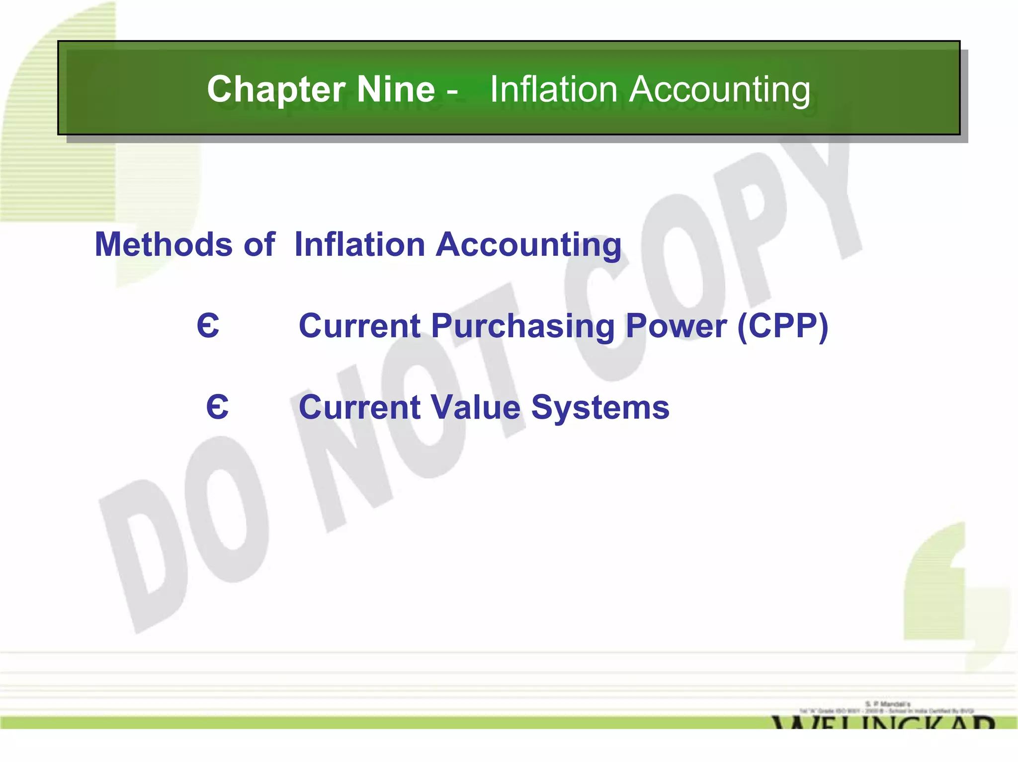 Inflation Accounting | PDF