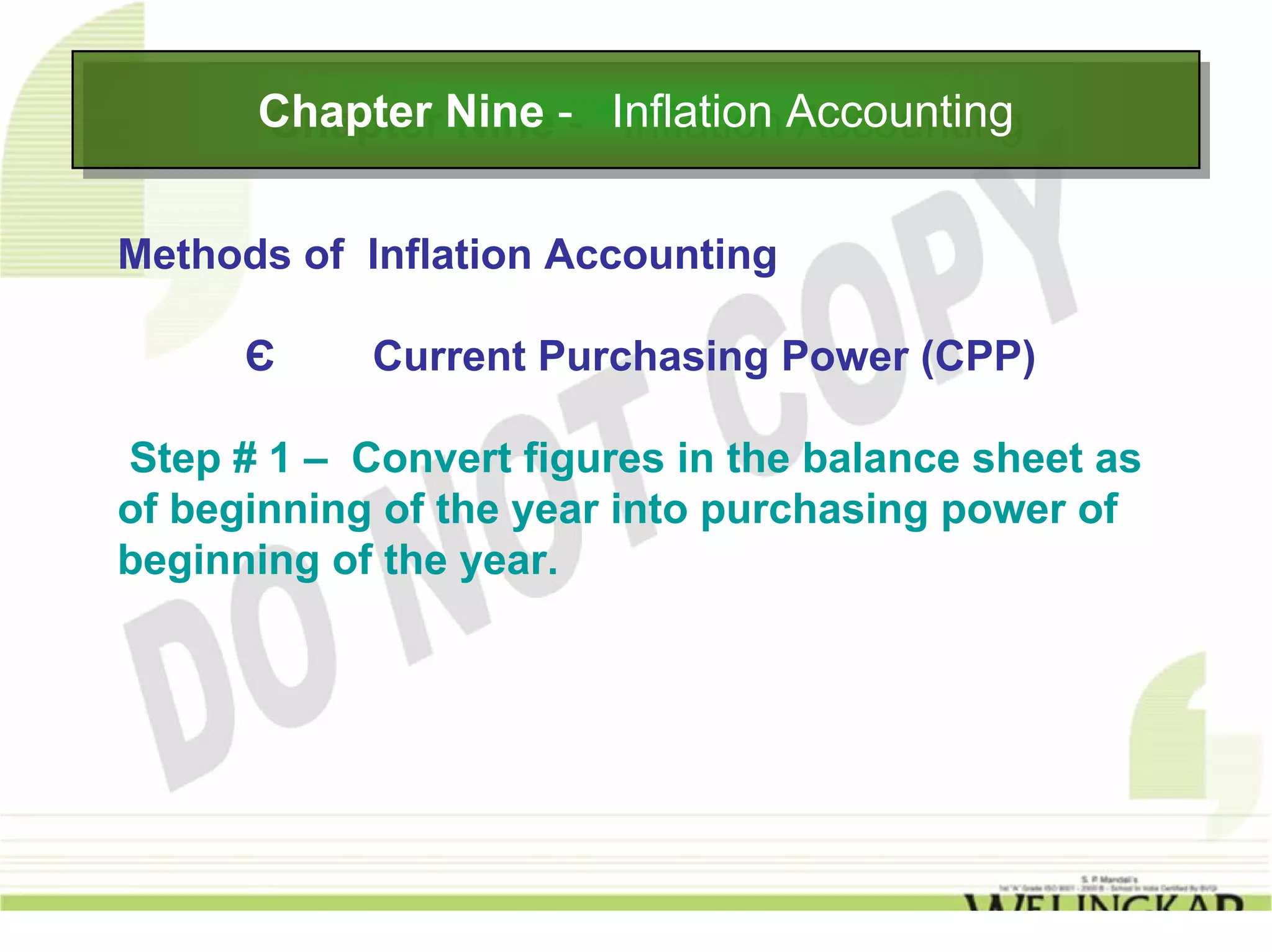 Inflation Accounting | PDF